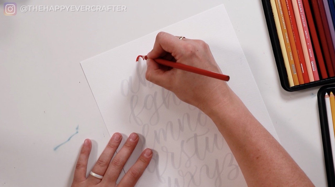 Lettering with Colored Pencils - The Happy Ever Crafter Inc.