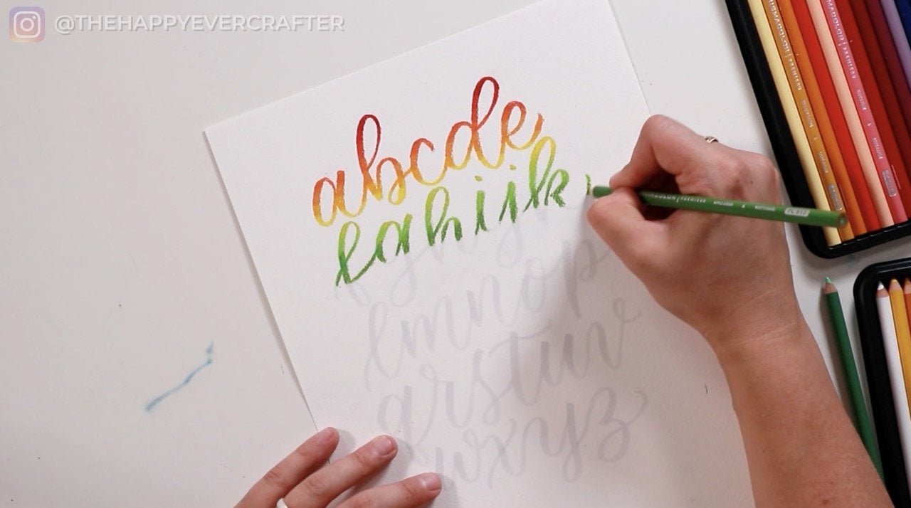 Lettering with Colored Pencils - The Happy Ever Crafter Inc.