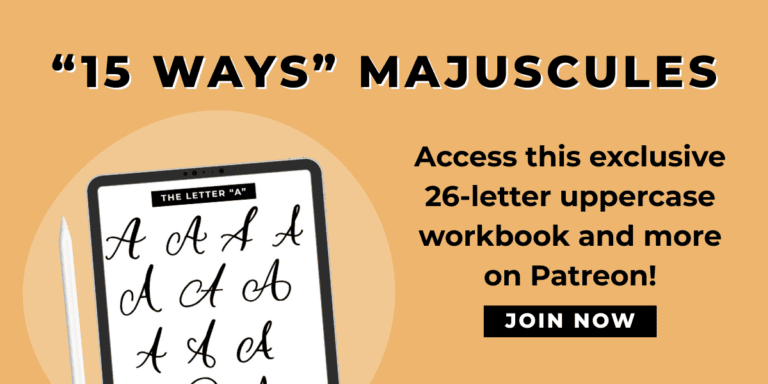 15 Ways To Write Letter M in Brush Calligraphy - The Happy Ever Crafter ...