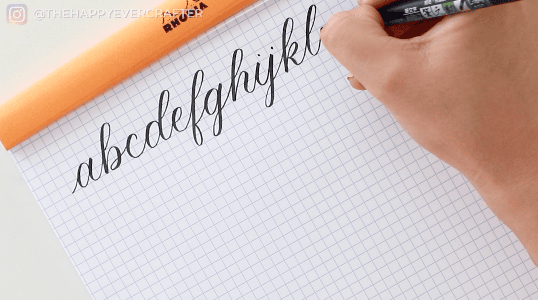Modern Calligraphy Lowercase Alphabet: Real-Time Writing Demo - The ...