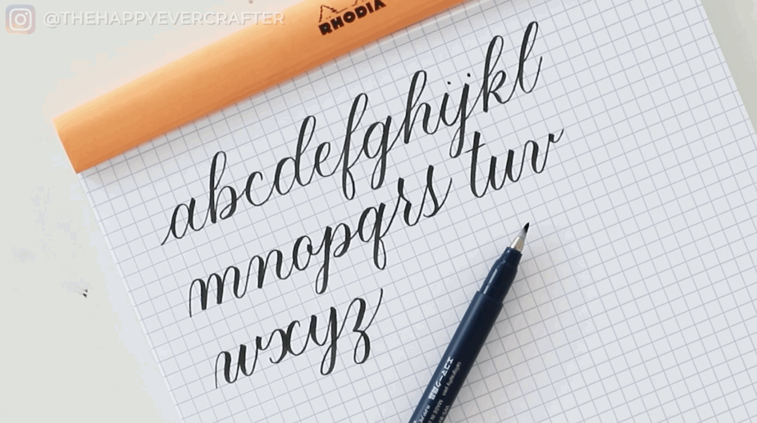 Modern Calligraphy Lowercase Alphabet: Real-Time Writing Demo - The ...