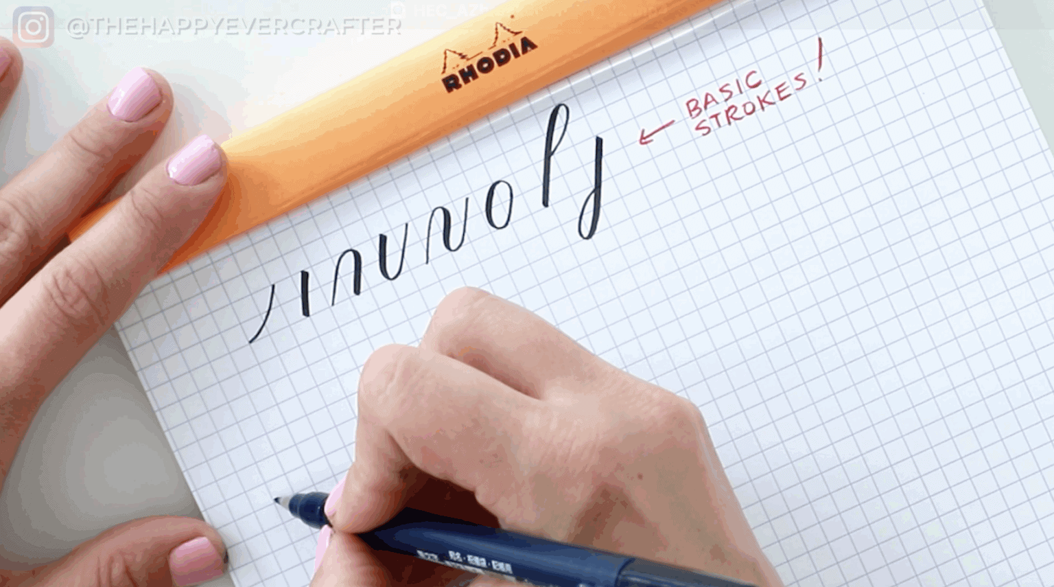 Calligraphy Alphabet BREAKDOWN - The Happy Ever Crafter Inc.