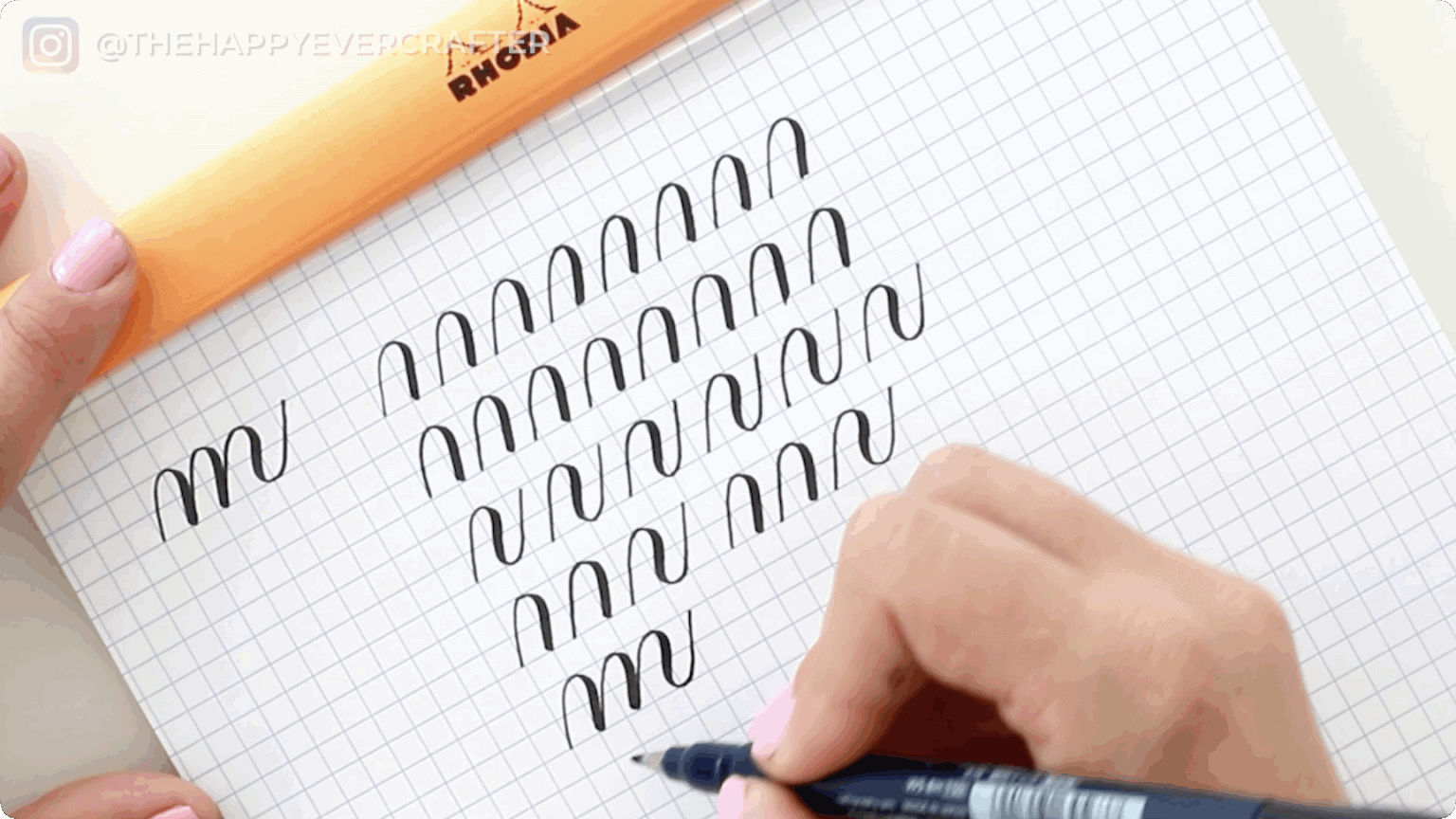Calligraphy Alphabet BREAKDOWN - The Happy Ever Crafter Inc.