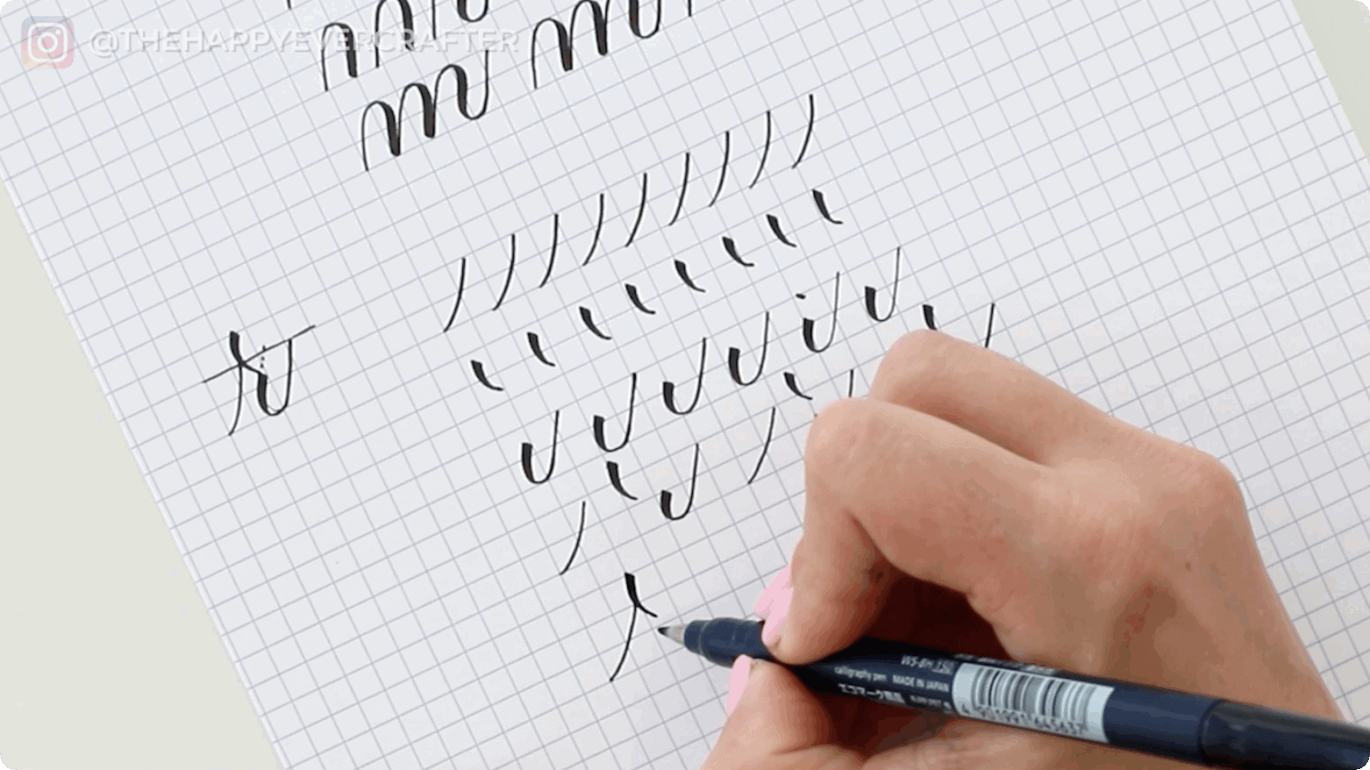 Calligraphy Alphabet BREAKDOWN - The Happy Ever Crafter Inc.