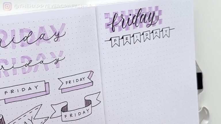 My TEN Favorite Bullet Journal Headers - The Happy Ever Crafter Inc.