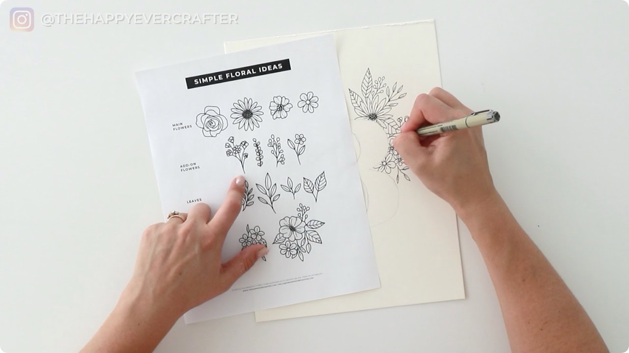 How to Create a Floral Monogram Letter (Step by Step) - The Happy Ever ...