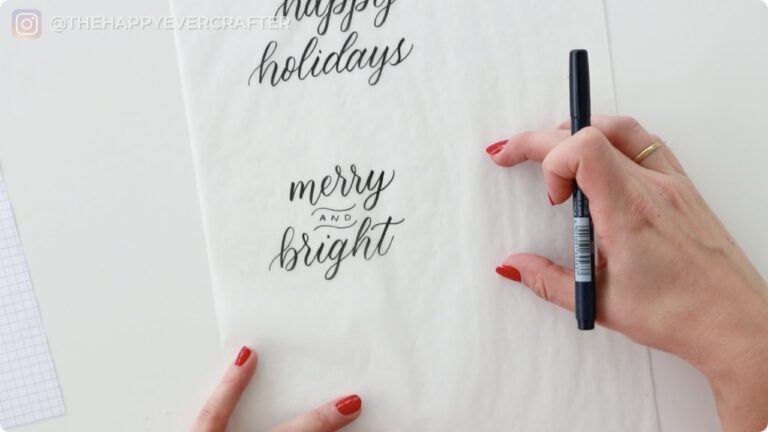 DIY Holiday Calligraphy (with free worksheet!) - The Happy Ever Crafter ...