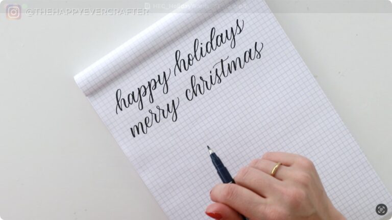 DIY Holiday Calligraphy (with free worksheet!) - The Happy Ever Crafter ...