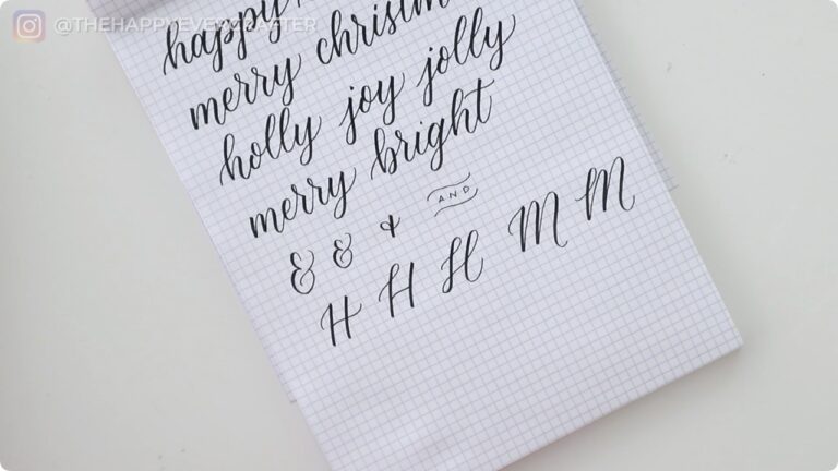 DIY Holiday Calligraphy (with free worksheet!) - The Happy Ever Crafter ...
