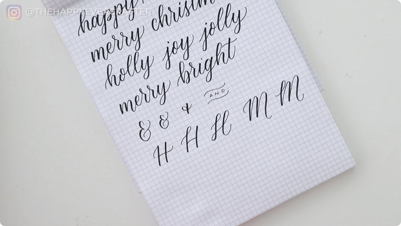 DIY Holiday Calligraphy (with free worksheet!) - The Happy Ever Crafter ...