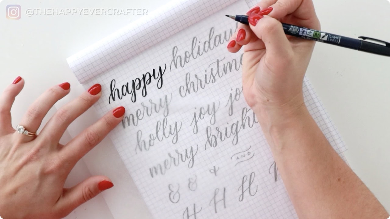 DIY Holiday Calligraphy (with free worksheet!) - The Happy Ever Crafter ...