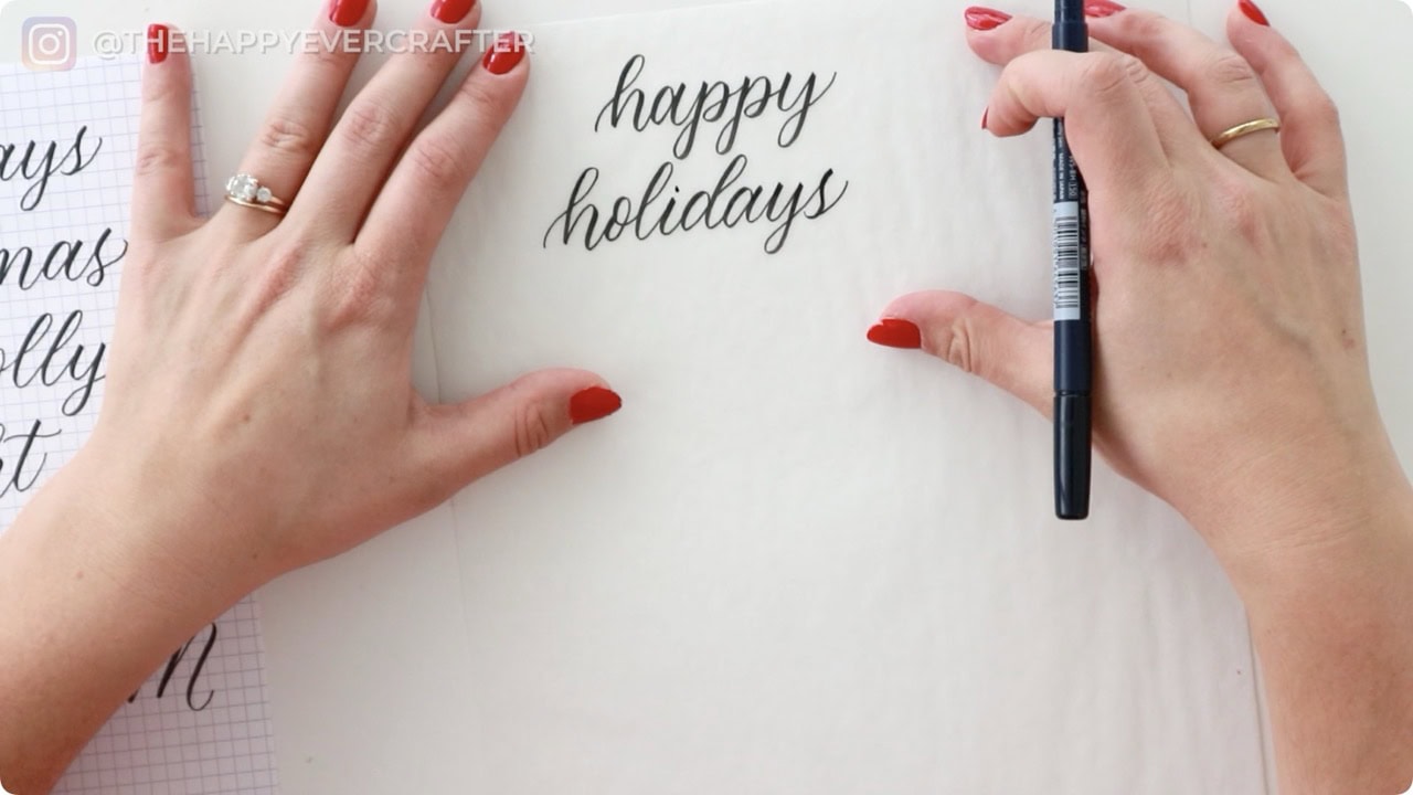 DIY Holiday Calligraphy (with free worksheet!) - The Happy Ever Crafter ...