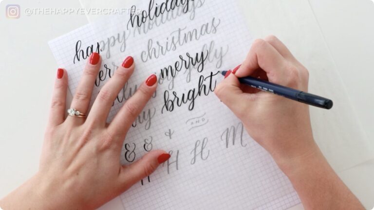 DIY Holiday Calligraphy (with free worksheet!) - The Happy Ever Crafter ...