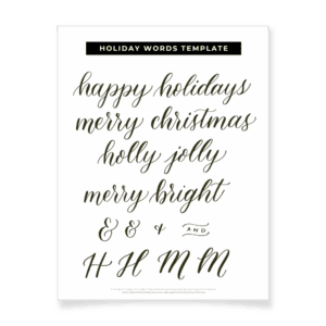 DIY Holiday Calligraphy (with free worksheet!) - The Happy Ever Crafter ...